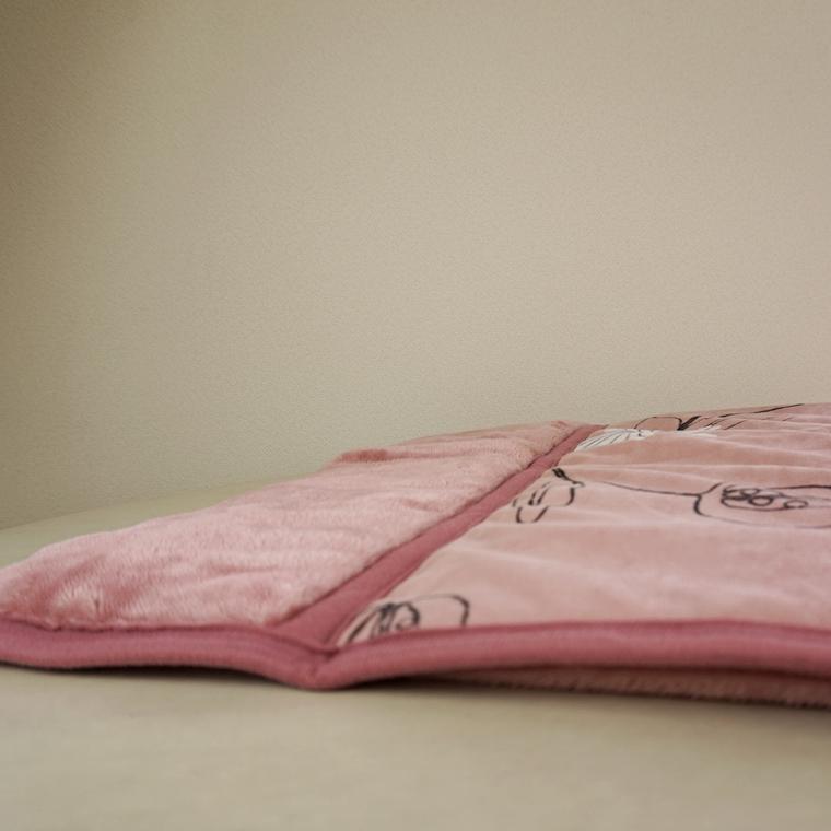 シビラ 毛布 シングル 中わた入り 暖か Sybilla リブレ 冬 暖かい ベロア フランネル グレーピンク 約140cm×200cm ...