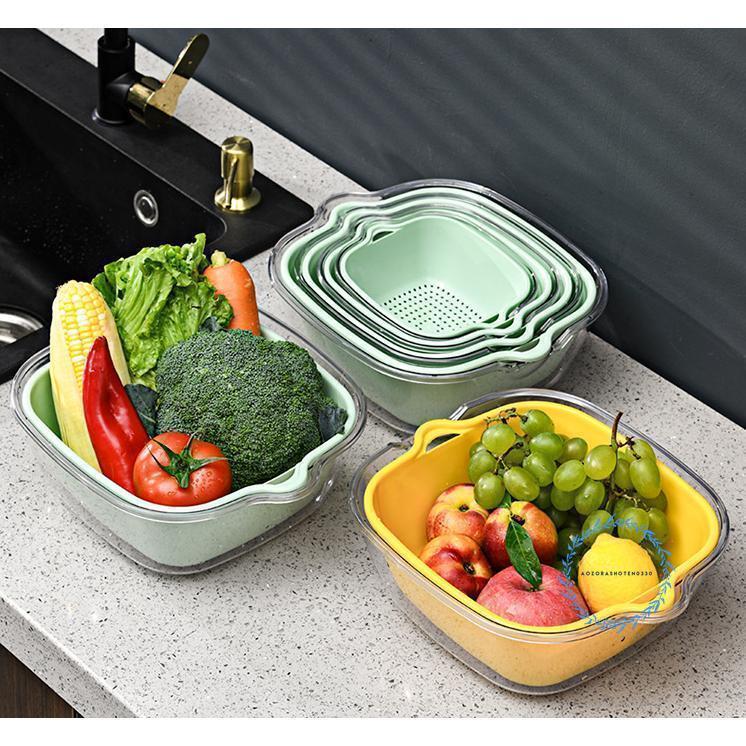 ザル ボウル セット 8点セット キッチン用品 カラフル 水切りざる フラット ザル?ボール : SunnyBox - 通販 - Yahoo!ショッピング