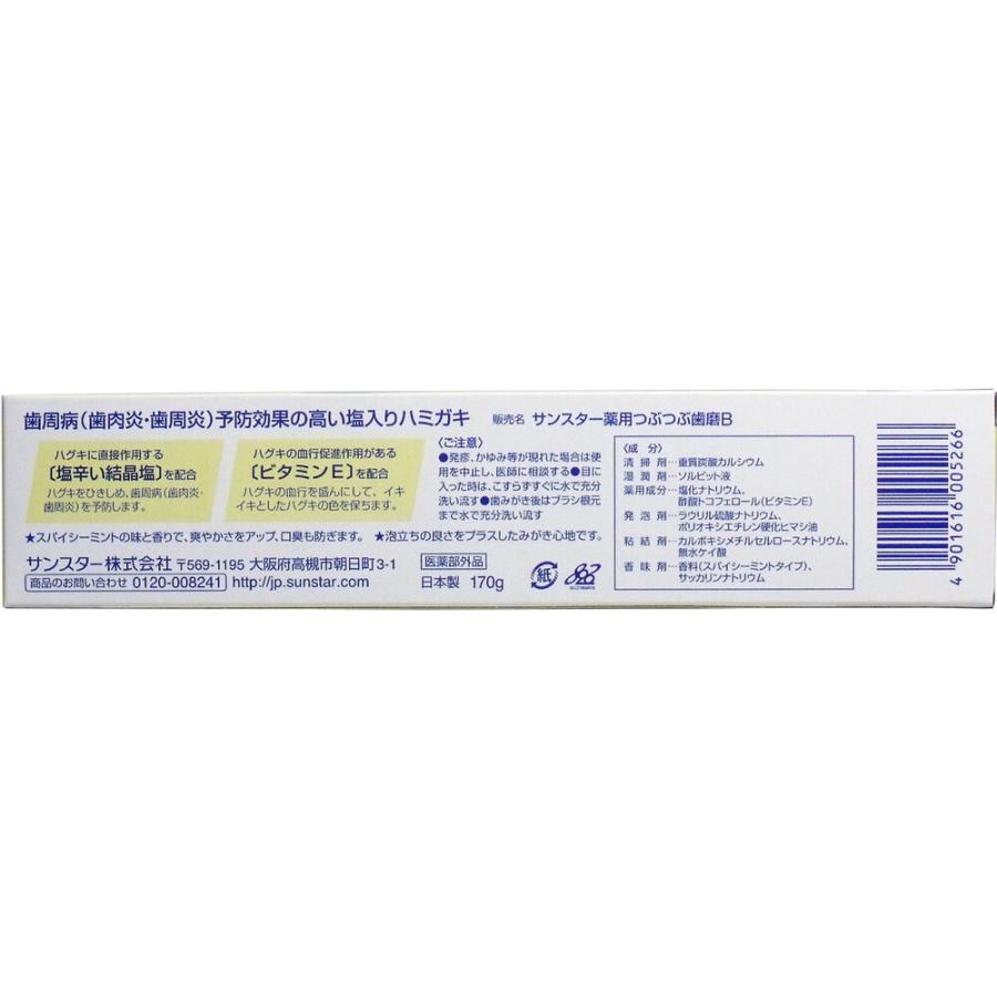 歯磨き粉 歯周病 サンスター 薬用メディカ つぶつぶ塩 170g (K) : 4901616005266 : サニーフォーレスト - 通販 ...