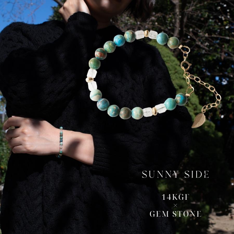 天然石ブレスレット ブルーオパールとアンゴラ産クリスタル アジャスター付き 14.5cm+4.5cm 14KGF パワーストーン レディース :lb-008:SUNNY SIDE - 通販 ...