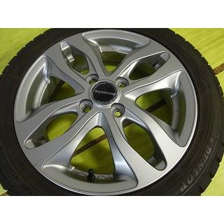 WINTER MAXX 165/55R15 15x4.5J +48 4穴 PCD100【ダンロップ BALMINUM】中古 ホイールセット スタッドレス【送料無料】AOM-K1125 青森 ...