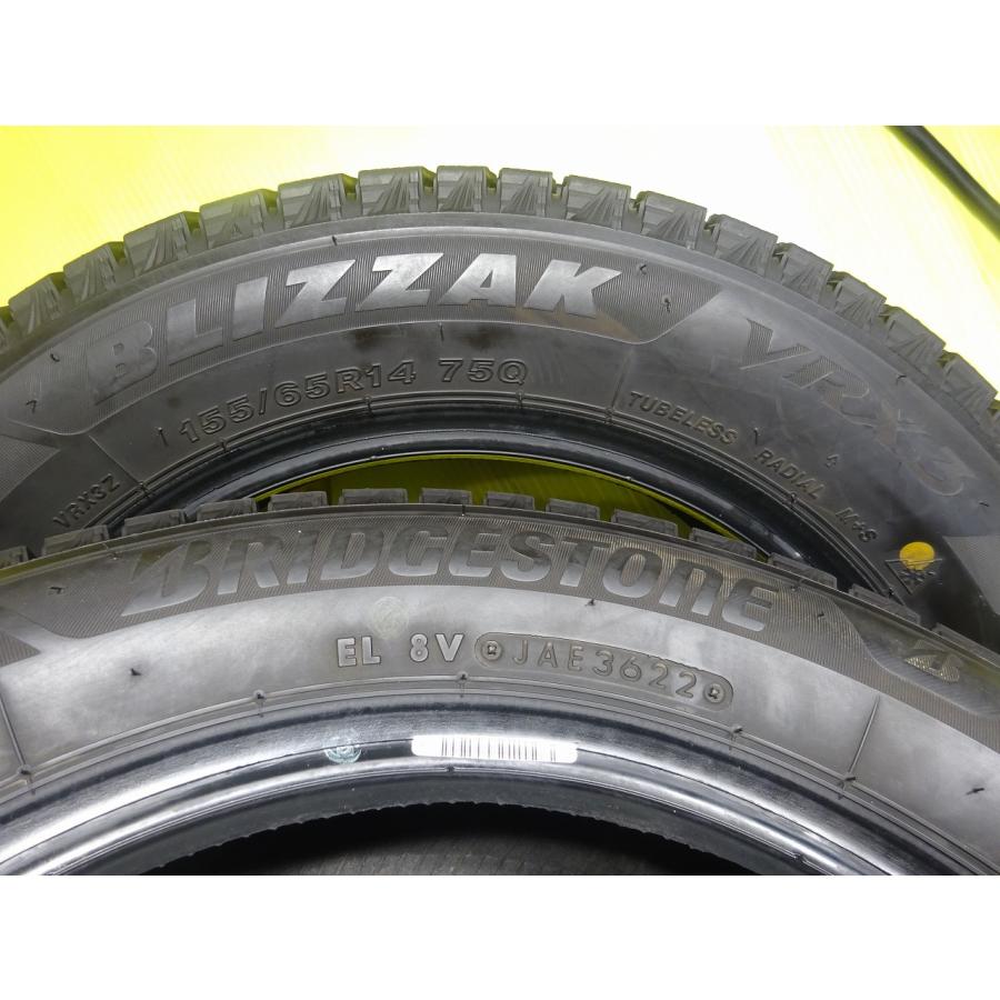 ブリザック VRX3 ブリヂストン BLIZZAK 155/65R14 75Q★9.5-9分山 2022年製 4本 中古 スタッドレス【送料無料】AOM-K1852 青森 : サンパワー ...