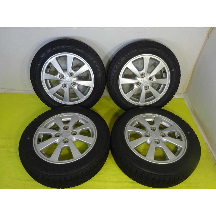 ブリザック VRX2 ★ブリヂストン ダイハツ純正★155/65R14 14x4.5J +45 4穴 100★4本 中古 タイヤホイールセット ...
