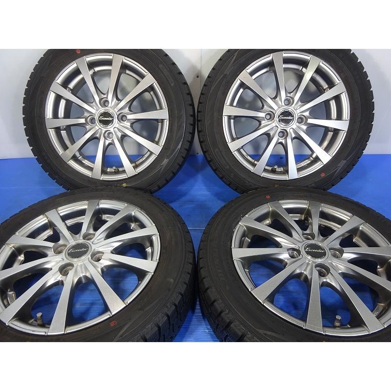 WINTER MAXX 02 【福島発】155/65R14 14x4.5J +43 4穴 100★Exceeder★中古タイヤ ホイールセット ...