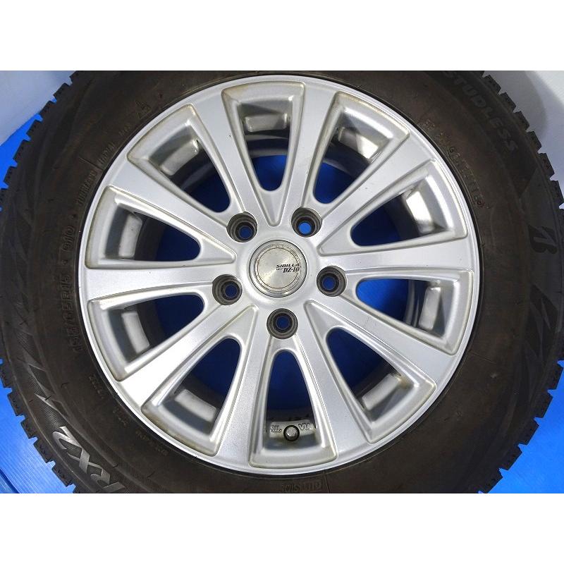 ブリザック VRX2 【福島発】195/65R15 15x6J +53 5穴 114.3★SIBILLA★中古タイヤ ホイールセット 4本 ...