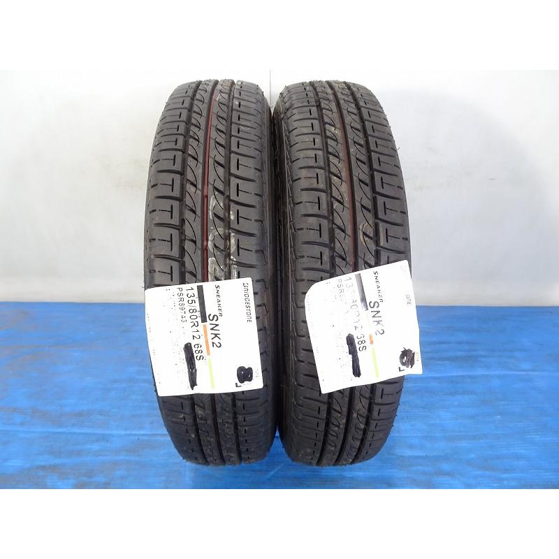 BRIDGESTONE ブリヂストン SNEAKER SNK2 135/80R12 68S★未使用 2019年製 2本価格 中古 ノーマル【福島発 送料無料】FUK-D10900★軽自動車 ...