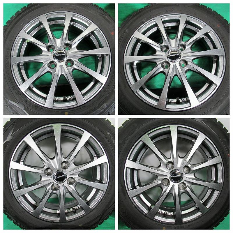 【宮城発】185/60R15 15x5.5J +43 4穴 100★EXCEEDER★中古アルミセット 4本スタッドレス【送料無料】MYG-2882★15インチ : myg-2882 : サン ...