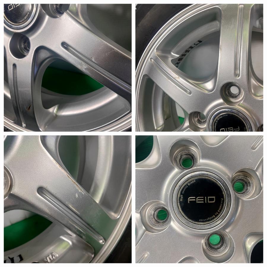 ブリザック VRX 【宮城発】155/65R14 14x4.5J +45 4穴 100★FEID★タイヤ ホイールセット 4本 スタッドレス 【送料無料】MYG-2964★冬 14インチ ...