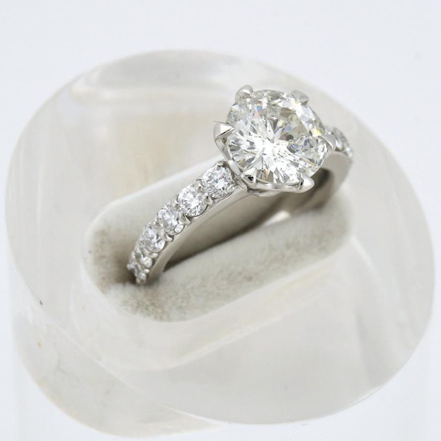Pt900 ダイヤモンド リング D1.93ct 0.67ct サイズ8号 プラチナ 立爪 指輪 レディース 女性用 婦人用 研磨仕上げ済み 中古 :1-240001022866:ブランド ...