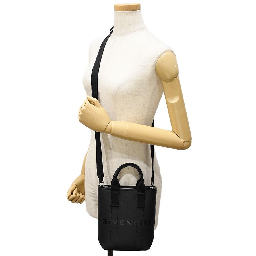 GIVENCHY ジバンシィ G-Essentials Gエッセンシャルズ スモール トートバッグ BKU03SK1PH 黒 ブラック ロゴ 2way ショルダー ハンドバッグ 斜め掛け【中古 ...
