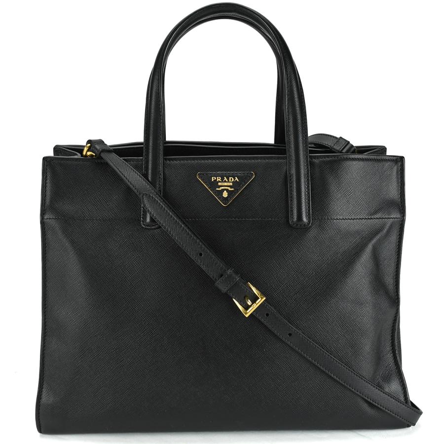 PRADA プラダ 2way トートバッグ ハンドバッグ BN2606 レザー ブラック 黒 ゴールド金具 ショルダーバッグ : ブランドリユース SUNREV - 通販 - Yahoo!ショッピング