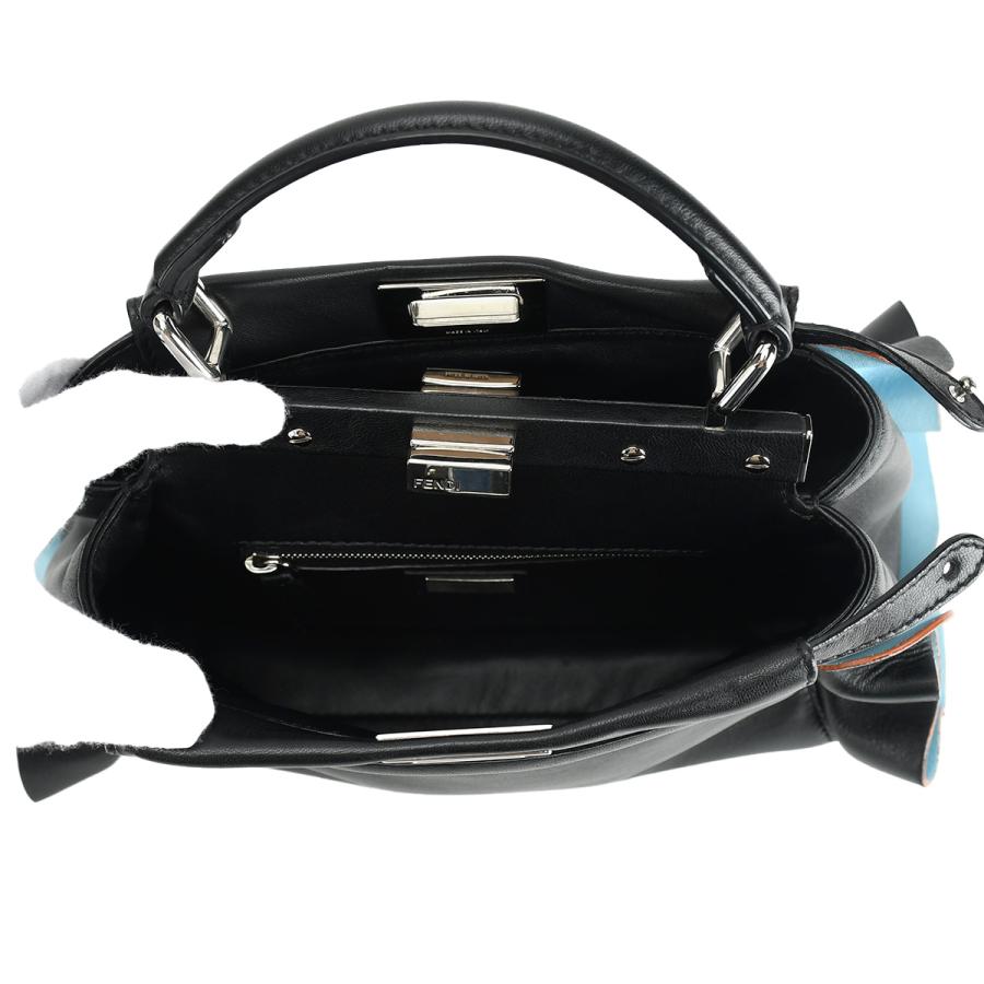 FENDI フェンディ ミニ ピーカブー スモール ハンドバッグ 8BN244 ブラック 黒 シルバー金具 レザー フリル レディース : ブランドリユース SUNREV - 通販 ...
