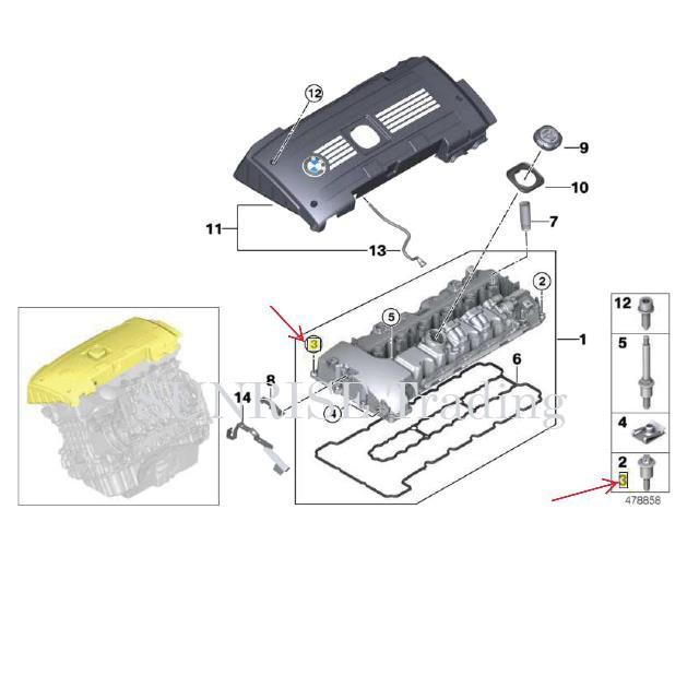 BMW N54エンジン ヘッドカバーボルト M6x38 純正 : サンライズトレーディング - 通販 - Yahoo!ショッピング