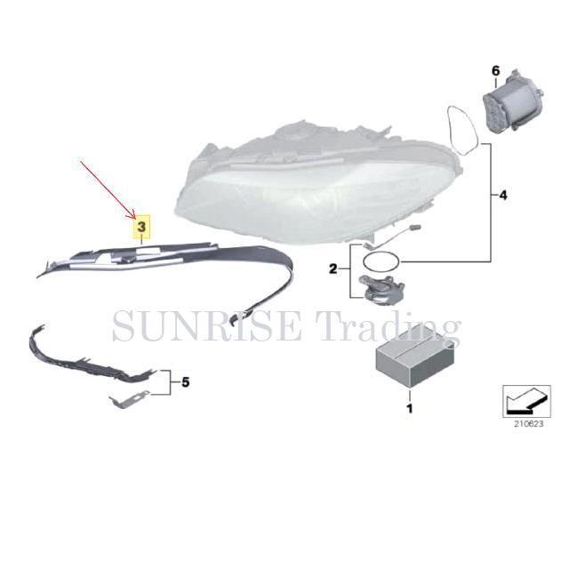 BMW F11 ヘッドライトガスケット 左側 純正 : サンライズトレーディング - 通販 - Yahoo!ショッピング