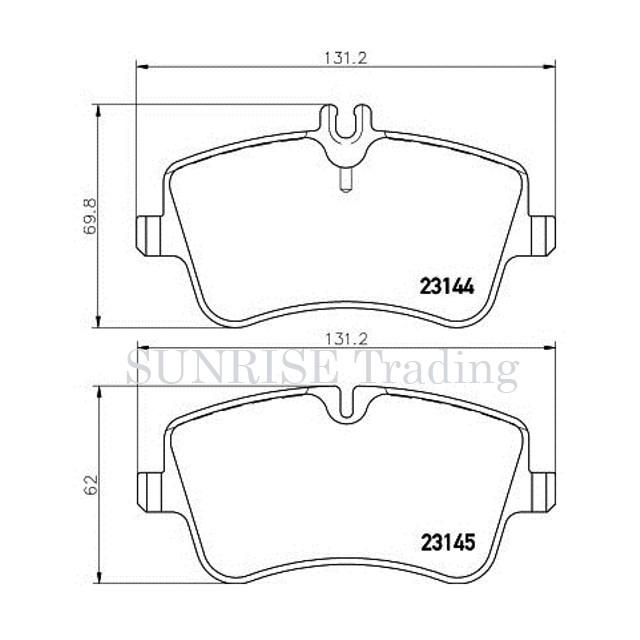 メルセデスベンツ W203/C209 ブレーキパッド フロント :MB-0064206220-8DB355018331:サンライズ ...