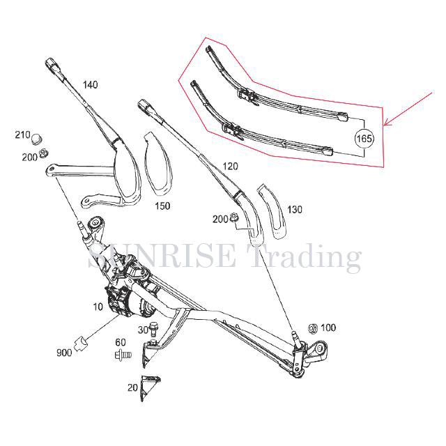 Mercedes-Benz メルセデスベンツ W205/W253 Fエアロワイパーブレードセット 右ハンドル BOSCH : サンライズ ...