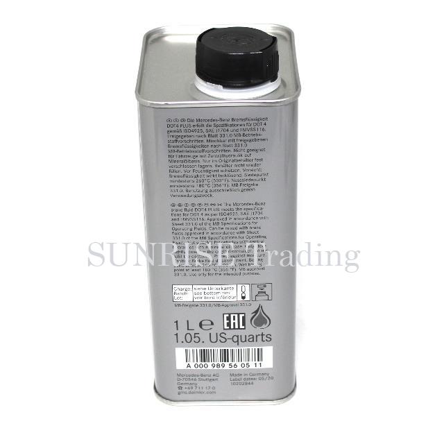 Mercedes-Benz ブレーキフルード MB 1L ※A000989560509に品番変更 純正 : サンライズトレーディング - 通販 ...