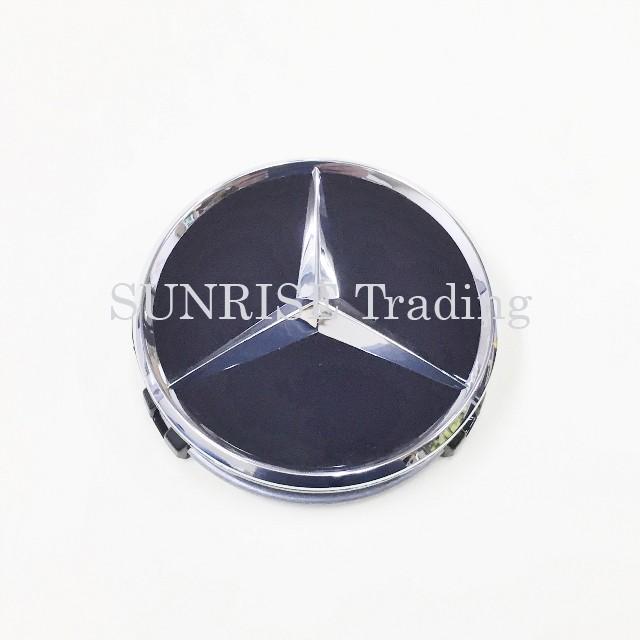 メルセデスベンツ ホイールセンターキャップ ベース色：艶ありブラック 純正 : サンライズトレーディング - 通販 - Yahoo!ショッピング