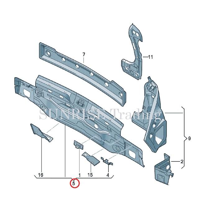 VW ゴルフ バックパネル 純正 : vag-5k6813301 : サンライズトレーディング - 通販 - Yahoo!ショッピング