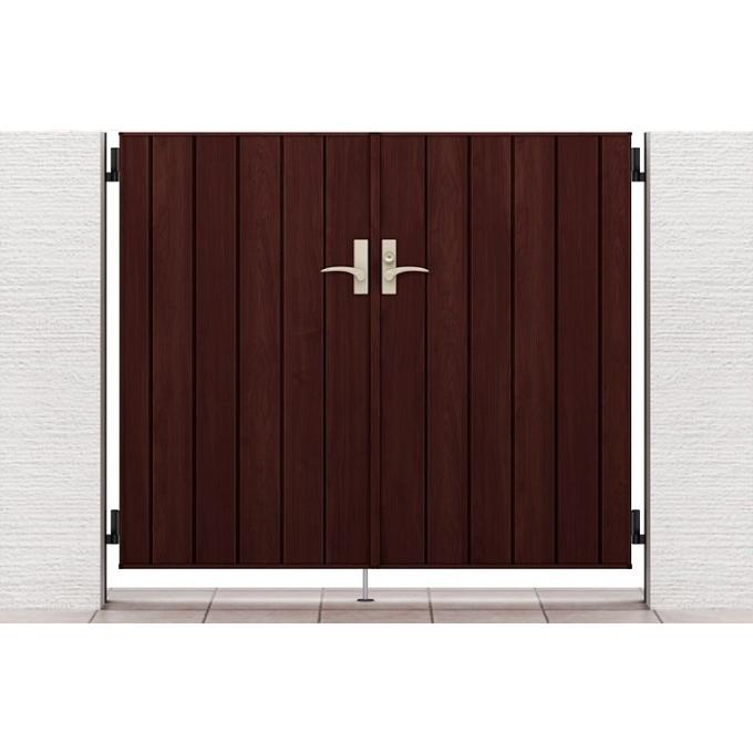 LIXIL 開き門扉AA TM1型 両開き 柱仕様 W1,800（900+900） × H1,200/1,400/1,600【リクシル】(目隠し 木調) : サンルーム.COM Yahoo!店 ...
