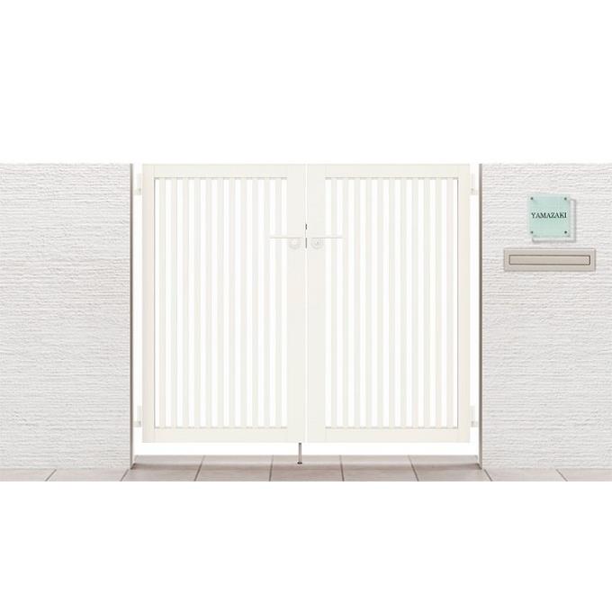 開き門扉AB TR3型 両開き 柱仕様 W1,200（600+600） × H1,000/1,200 【リクシル】(門扉 両開き 格子) :monpiab-tr3-ryo-6:サンルーム ...