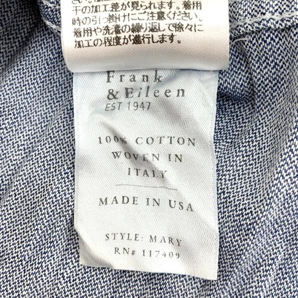 Frank&Eileen ルーク イタリアンインディゴ デニムシャツ 117409 長袖 レディース Sサイズ インディゴ フランクアンドアイリーン トップス IL14374 : サンステップ ...