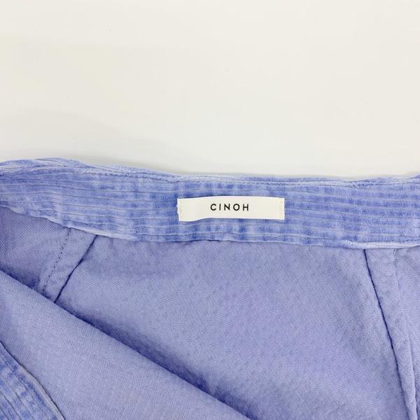 CINOH チノ 23AW CORDUROY MARMAID SKIRT コーデュロイ マーメイド スカート ロング丈 コットン シンプル レディース サイズ36 S相当 ブルー ボトムス ...