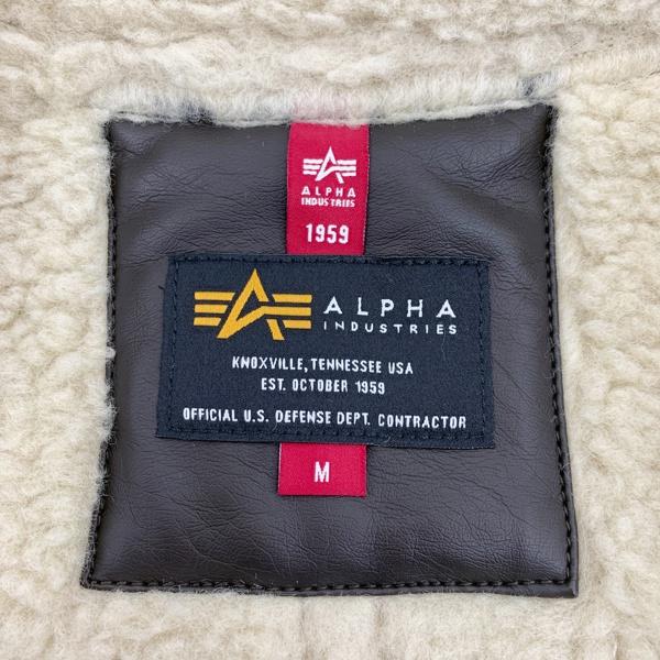Alpha Industries ALPHA B-3 フェイクムートン フライトジャケット ブルゾン カジュアル ミリタリー 裏地ボア 防寒 レディース Mサイズ ブラウン アルファ アウター ...