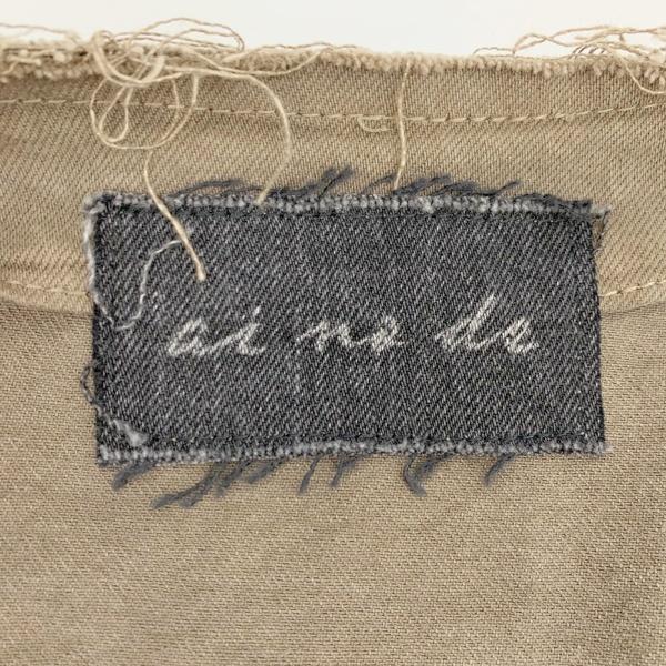 ai no de アイノデ SETOUCHI-23S デニム ジャケット Gジャン ジャンパー 美品 ノーカラー ダメージ加工 オーバーサイズ ...