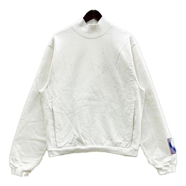 Christian Dior ERL 23SS モックネック ハイネック スウェット トレーナー ワッペン 裏起毛 313J638-B0807 メンズ Sサイズ ホワイト ディオール トップス ...