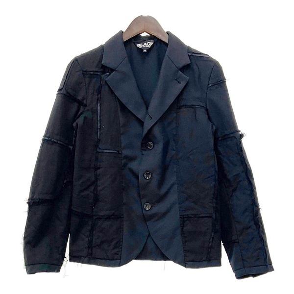 BLACK COMME des GARCONS ブラックコムデギャルソン テーラードジャケット AD2018 1B-J007 レディース XSサイズ ブラック アウター DL17205 ...