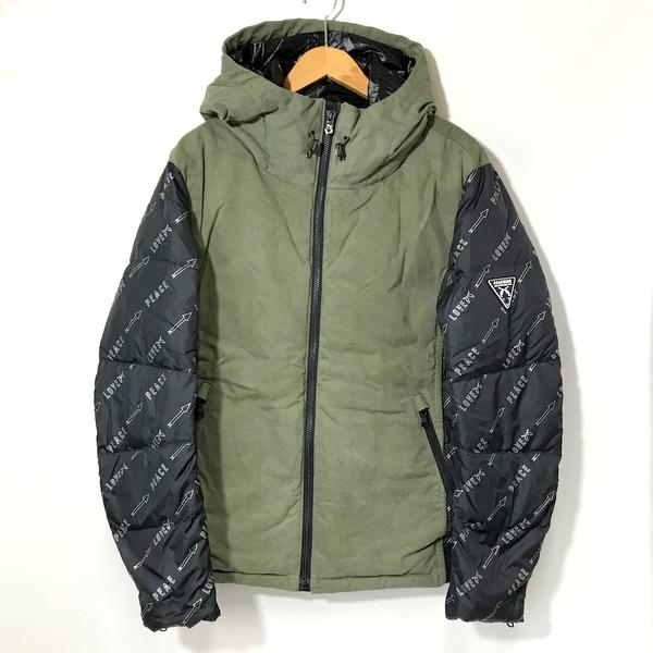 roar guns 20FGB-06A ヴィンテージミリタリーテントファブリックダウンジャケット メンズ 3 カーキ ブラック ロアーガンズ ...