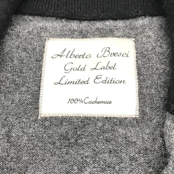 Alberto Bresci Gold Label アルベルトブレーシゴールドレーベル カシミヤ ポロ ニット カジュアル メンズ グレー ...