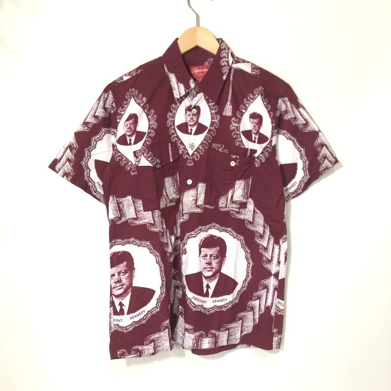 Supreme KENNEDY 半袖 シャツ 総柄 Shirt プリントシャツ ケネディ カジュアル ストリート 古着 メンズ Sサイズ ...