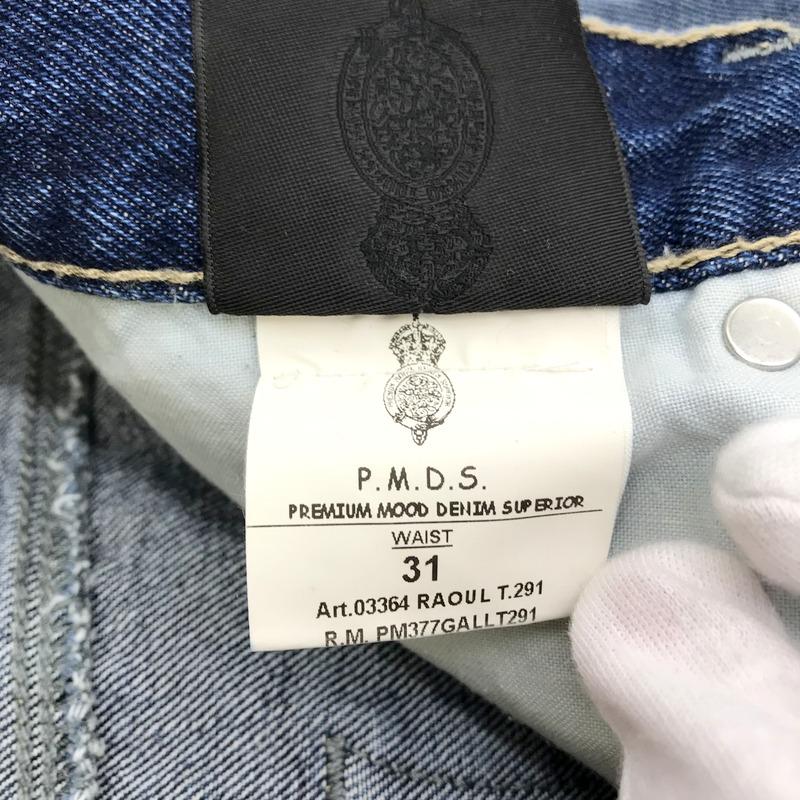 P.M.D.S.デニムパンツ パッチワーク Gパン ジーンズ PREMIUM MOOD DENIM SUPERIOR カジュアル 古着 サイズ31 M相当 ピーエムディーエス ボトムス ...