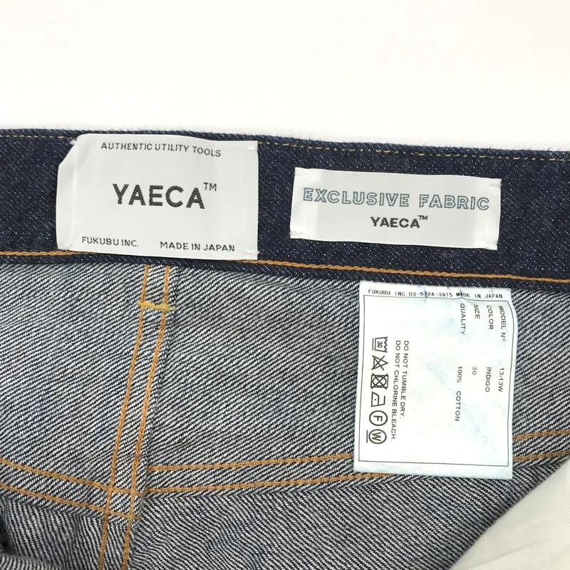 YAECA デニムパンツ 13-13W ワイドストレート ジーンズ Gパン DENIM ストレートシルエット カジュアル 古着 メンズ サイズ30 M相当 ヤエカ ボトムス A13040 ...