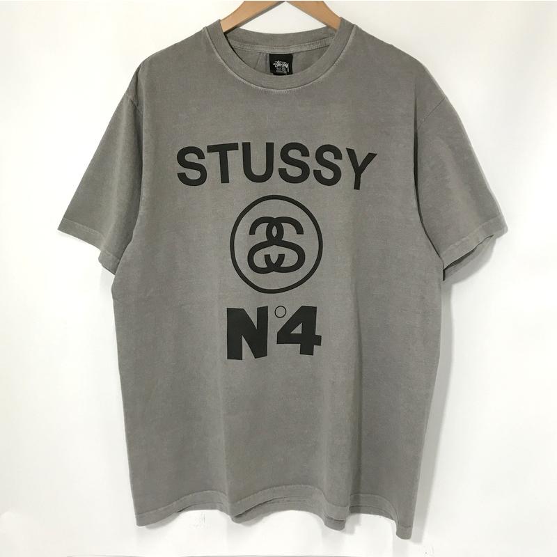 STUSSY Tシャツ 美品 半袖 カットソー プリント TEE ロゴ クルーネック カジュアル タグ付き メンズ XLサイズ グレー ステューシー トップス A13544 : サンステップ ...