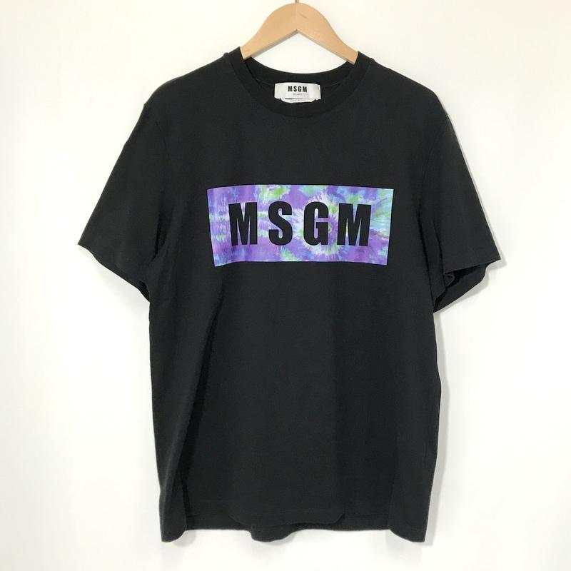 MSGM エムエスジーエム Tシャツ 半袖 2840MM234 207098 カットソー メンズ Sサイズ ブラック トップス A14127 : サンステップ Yahoo!店 - 通販 ...
