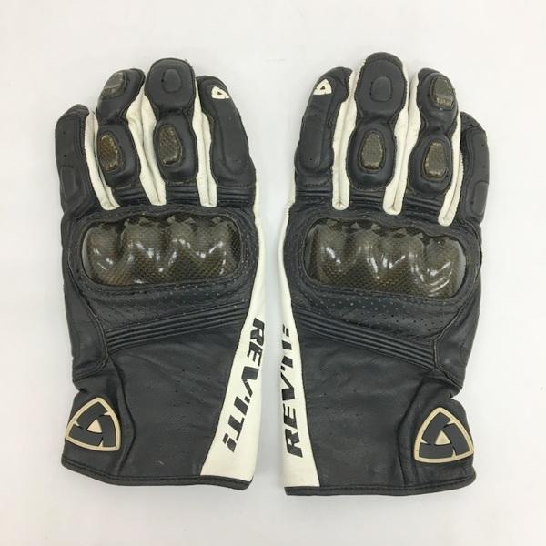 REV'IT! AIRVOLUTION FGS050 グローブ 春夏用 パンチングレザー メッシュ オートバイ バイカー XYLサイズ ブラック/ホワイト リビット バイク用手袋 ...