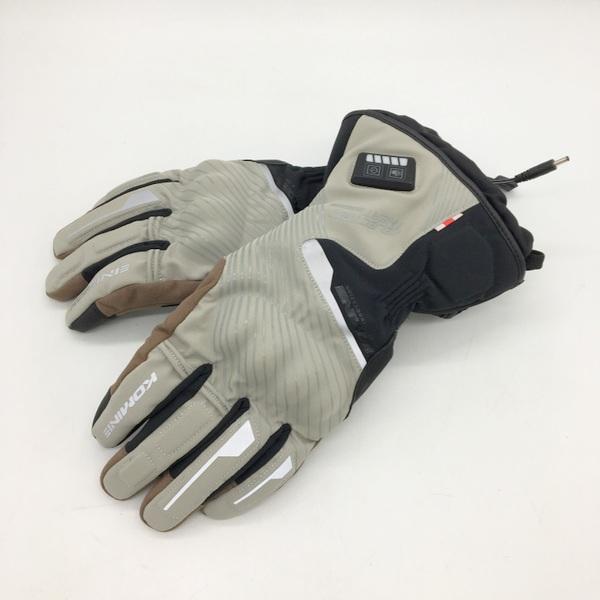 KOMINE デュアルヒートプロテクトエレクトリックグローブ EK-215 電熱グローブ 防寒 防水 バイカー メンズ Lサイズ グレー系 コ ...