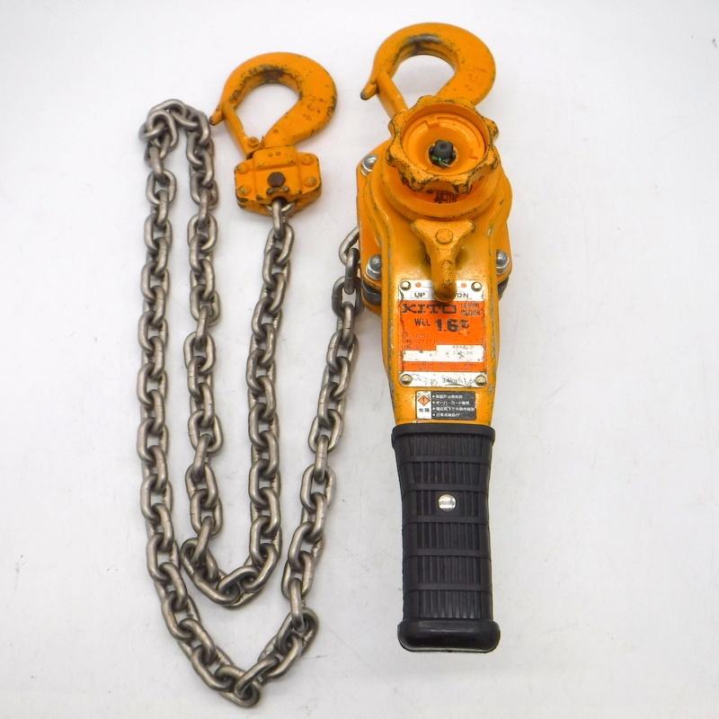 KITO レバーブロック WLL 1.6t LB016 定格荷重1.6t 標準揚程1.5m 荷締め 工具 吊り 重機 トラック 運搬 キトー DW1319 : サンステップ Yahoo!店 ...