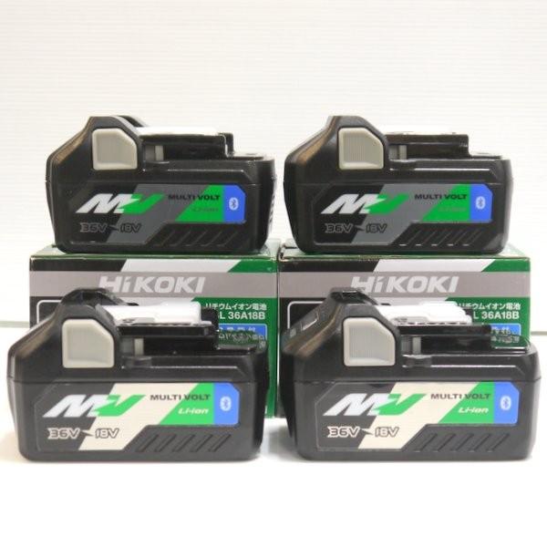 HiKOKI マルチボルト蓄電池 BSL36A18B 4個セット 美品 Bluetooth機能付 36V 2.5Ah 18V 5.0Ah リチウムイオンバッテリー ハイコーキ ≡DT5052 ...