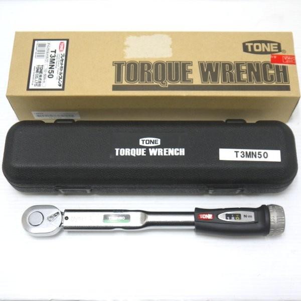 TONE（工具） TONE プレセット形トルクレンチ T3MN50 美品 ダイレクトセットタイプ 差込角9.5mm トルク調整範囲10〜50N・m トネ ≡DT5033 : サンステップ ...
