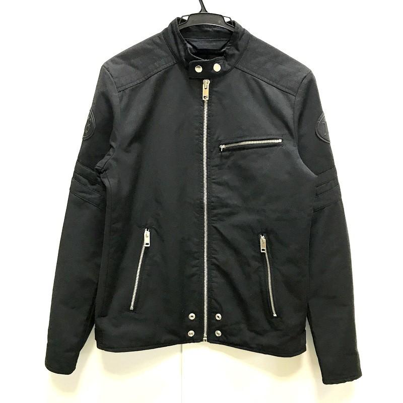 DIESEL ディーゼル J-GLORY ライダースジャケット Sサイズ メンズ ブルゾン ブラック 黒 ワッペン ロゴ バイカー バイクウェア オートバイ TA2286 : サンステップ ...