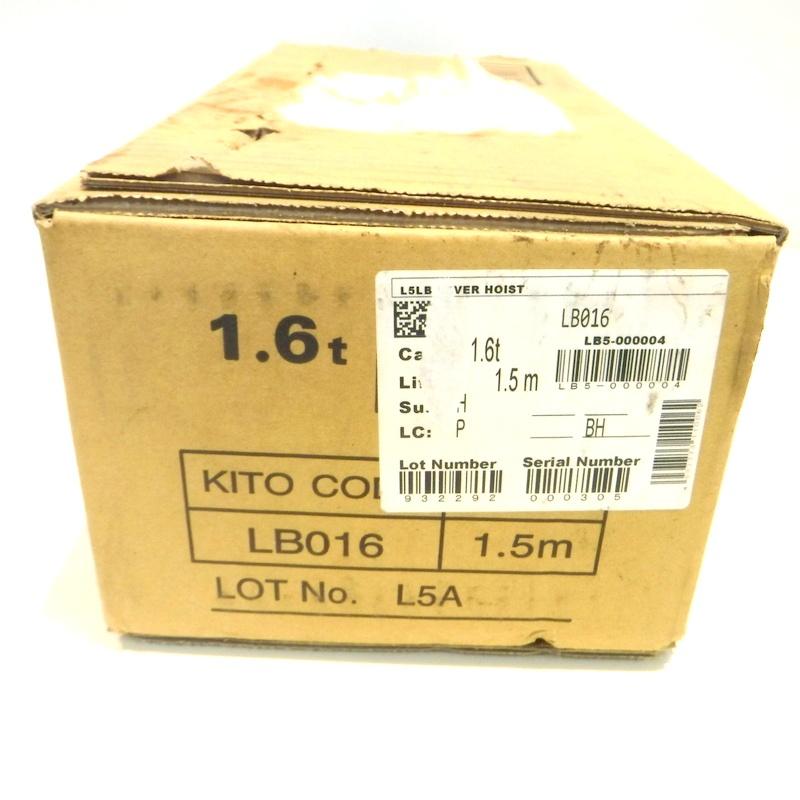 KITO レバーブロック WLL 1.6t LB016 未使用 定格荷重1.6t 標準揚程1.5m 荷締め 工具 吊り 重機 トラック 運搬 キトー DW1600 : サンステップ Yahoo ...