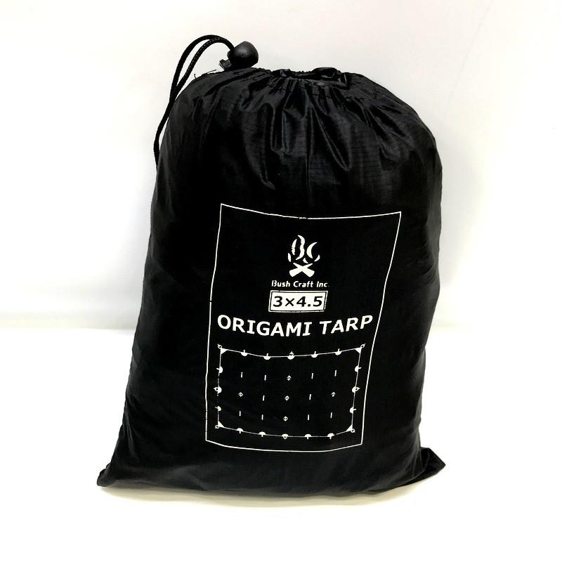 Bush Craft ORIGAMI TARP 4.5×3 テント タープ アウトドア キャンプ BBQ ブラック ブッシュクラフト ...