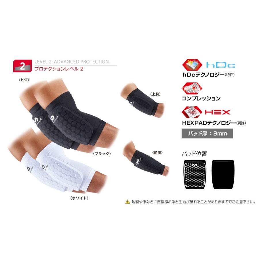 肘サポーター マクダビッド HEX ヘックスパッド アームスリーブ（2個入）左右兼用 スポーツ用 野球 バレーボール サポーター 前腕 上腕 ...
