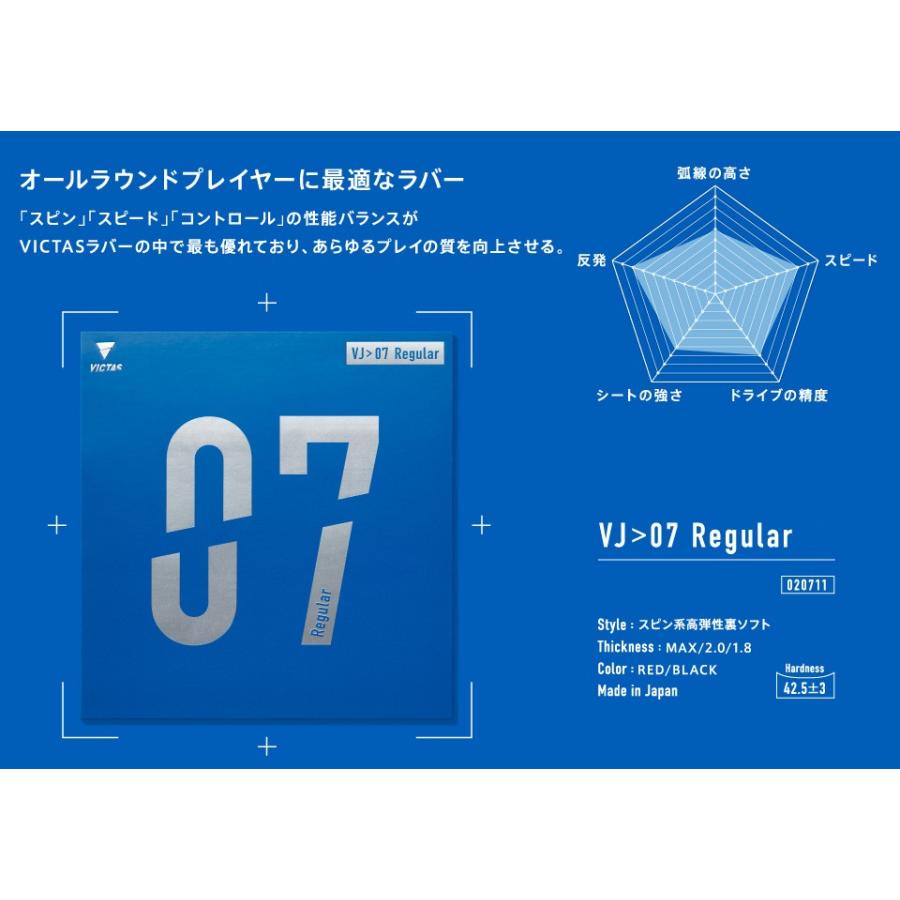 卓球ラバー VICTAS ヴィクタス VJ＞07 Regular レギュラー 卓球 裏ソフトラバー 020711 : vic-020711 : サンワード - 通販 - Yahoo!ショッピング
