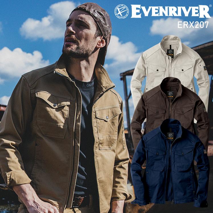 EVENRIVER（イーブンリバー） 春夏・秋冬兼用（オールシーズン素材） 作業服・作業用品 ストレッチブルゾン メンズ EVENRIVER ERX207 : 作業服・鳶服・安全靴のサンワーク ...