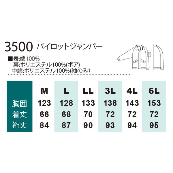 作業服 作業着 秋冬用 パイロットジャンパー ドカジャン 桑和 SOWA 3500 :03-280-3500-x3:作業服・鳶服・安全靴のサンワーク - 通販 - Yahoo!ショッピング